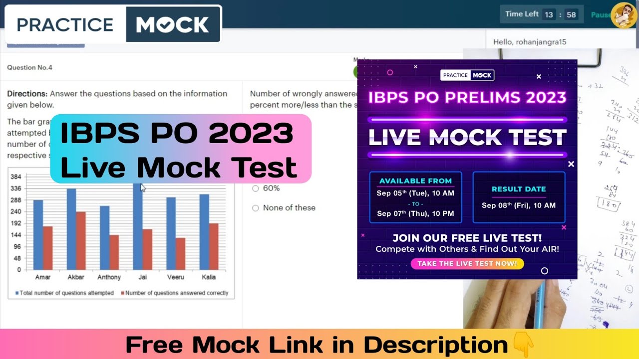 🎯 Practice Mock IBPS PO live mock test📚 ️ | Share your Marks | How to ...