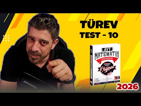 Türev TEST 10 | 2026 ORİJİNAL MATEMATİK AYT SORU BANKASI | #yks2026