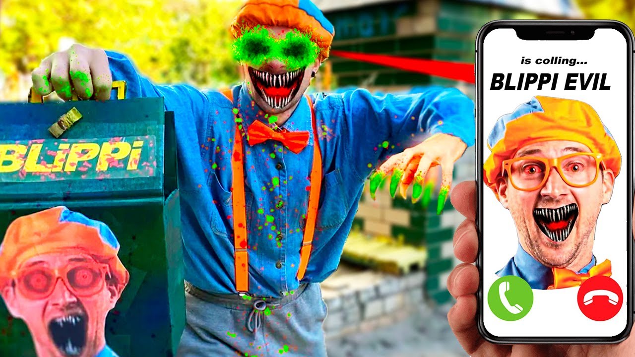 BLIPPI ZOMBIE EXE calling me | If EVIL BLIPPI gives you a sweets - run ...