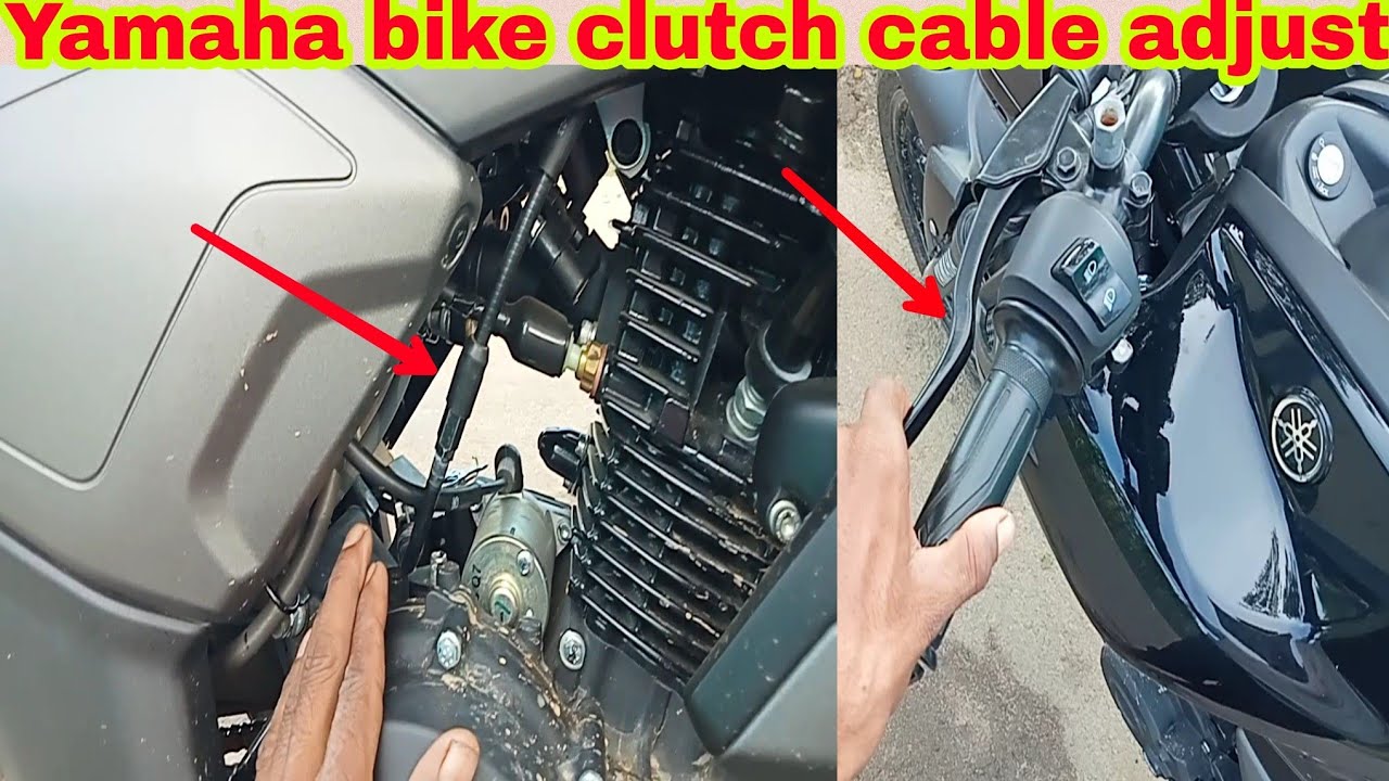 Yamaha bike clutch cable adjust Yamaha FZ V3 V4 class adjust - YouTube