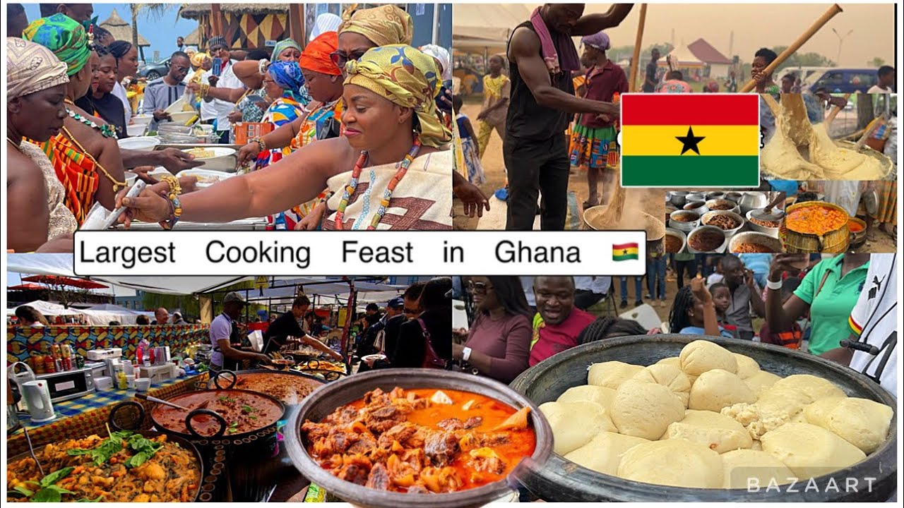 Experience the joy of GHANAIANS 🇬🇭 enjoying their local food and music ...