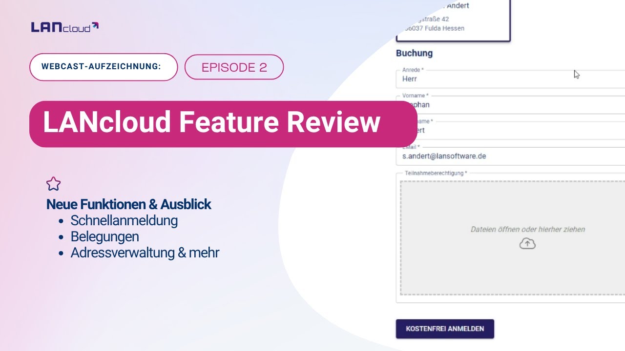 LANcloud Feature Review: Neue Funktionen & Ausblick – Schnellanmeldung, Adressverwaltung & mehr ...