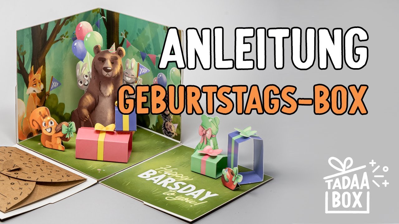 Anleitung Geburtstag Tadaa-Box - YouTube