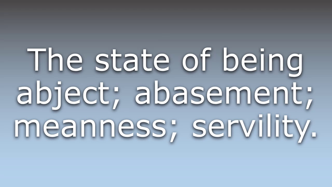 What does Abjectness mean? - YouTube
