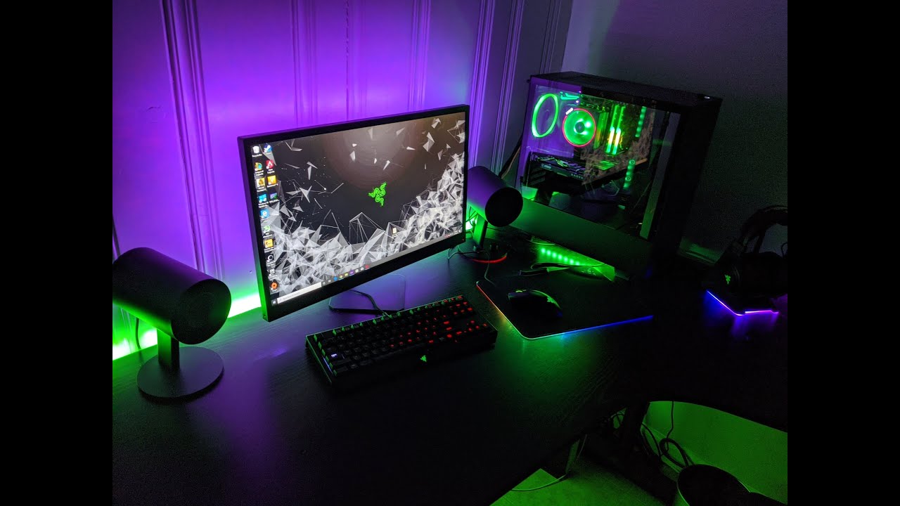My Razer, NZXT, MSI setup - YouTube
