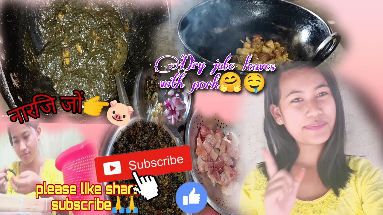 #bodo#Dish||Narzi&oma-bedor😋cooked by my mom🤗black curry with pork||Dry ...