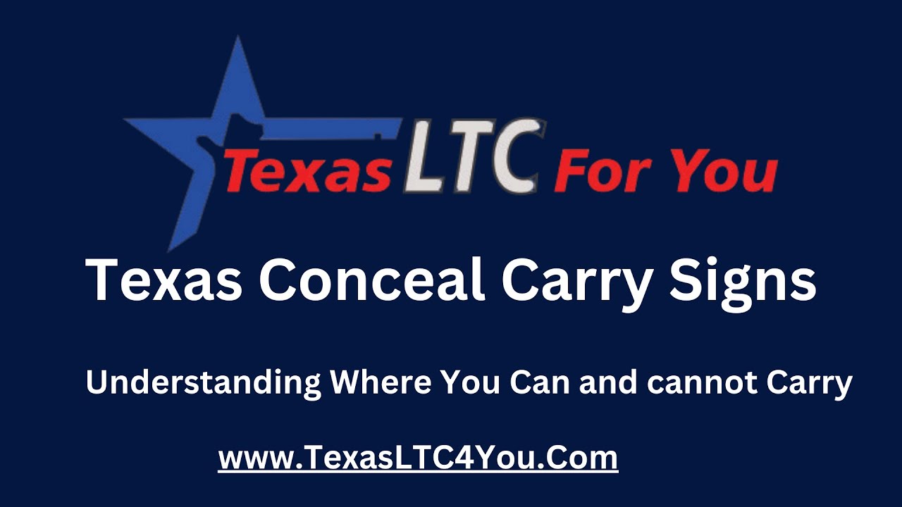 Texas LTC Signs Explained: Where You Can and Cannot Carry Legally ...