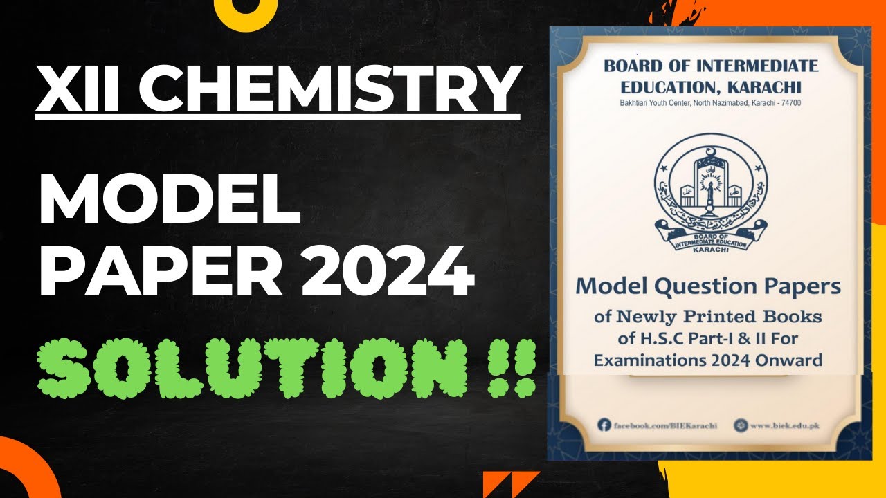 XII-CHEMISTRY MODEL PAPER 2024 SOLUTION (SEC.B AND C) | Class 12 ...