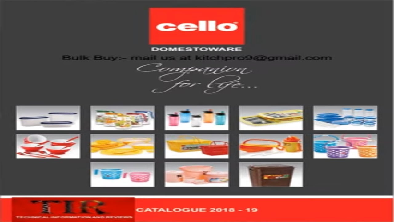 Cello Domestic ware catalogue all products of Cello Brand - YouTube
