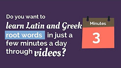 Latin and Greek Root Words - YouTube