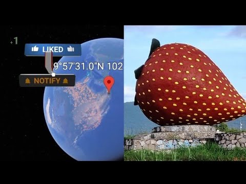 i found giant big strawberry 🍓on Google maps and Google Earth ...