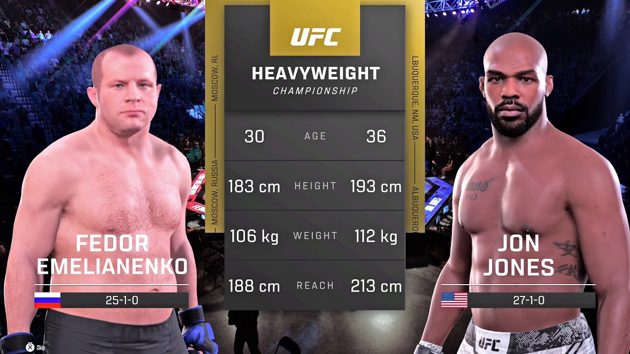 Fedor Emelianenko vs Jon Jones Full Fight - UFC 5 Fight Night - YouTube