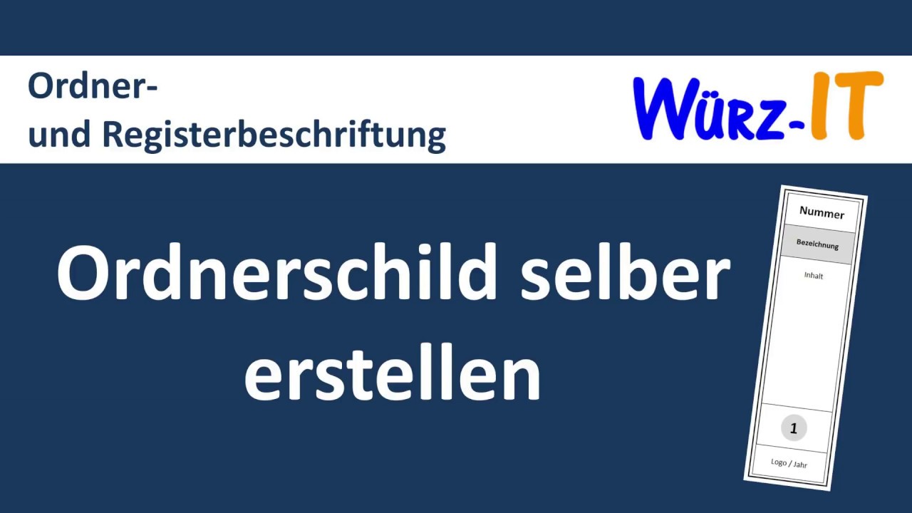 Ordner- und Registerbeschriftung | #5 | Ordnerschild selber erstellen ...