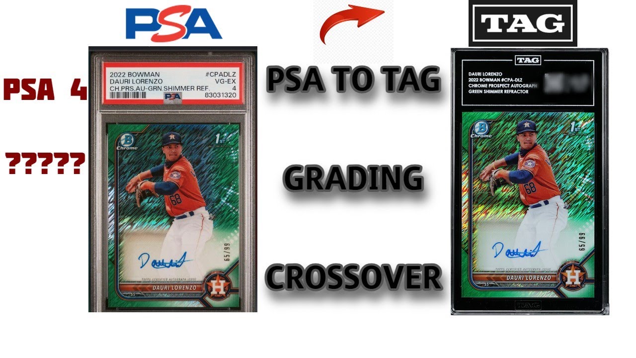 PSA CROSSOVER TO TAG CARD GRADING RESULTS - YouTube