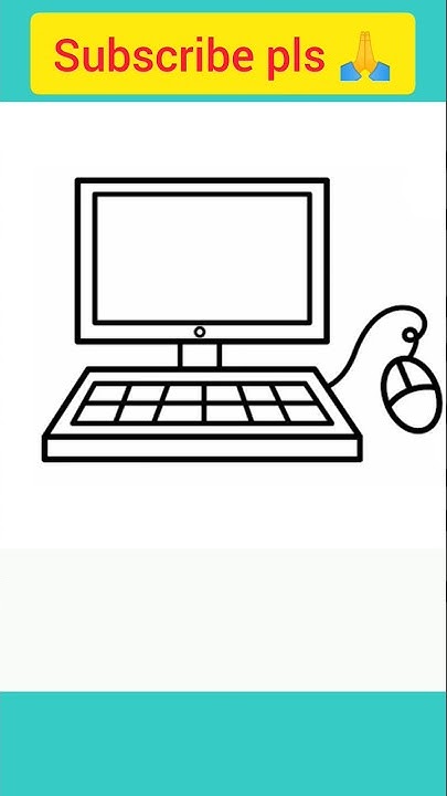 How to Draw a Computer in Easy & Simple Steps | Drawing for Beginners # ...