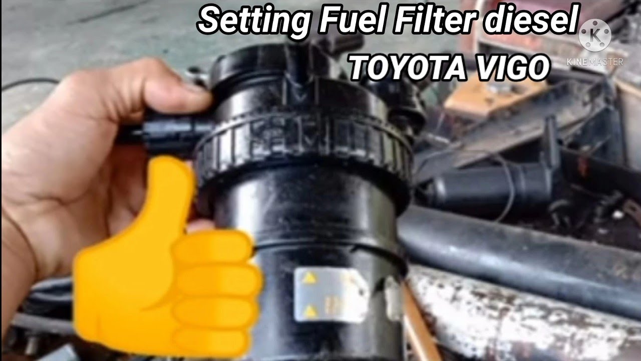 Fuel filter position and how to change Toyota Vigo - YouTube