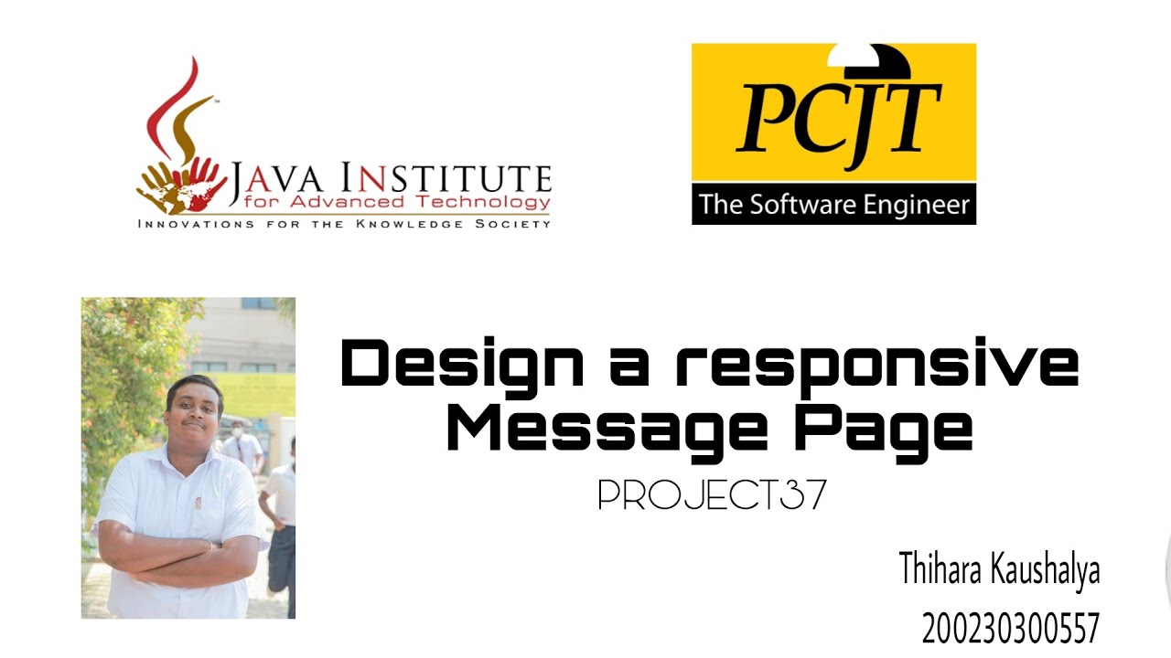 WP1 | PROJECT 37 | Design a responsive Message Page - YouTube