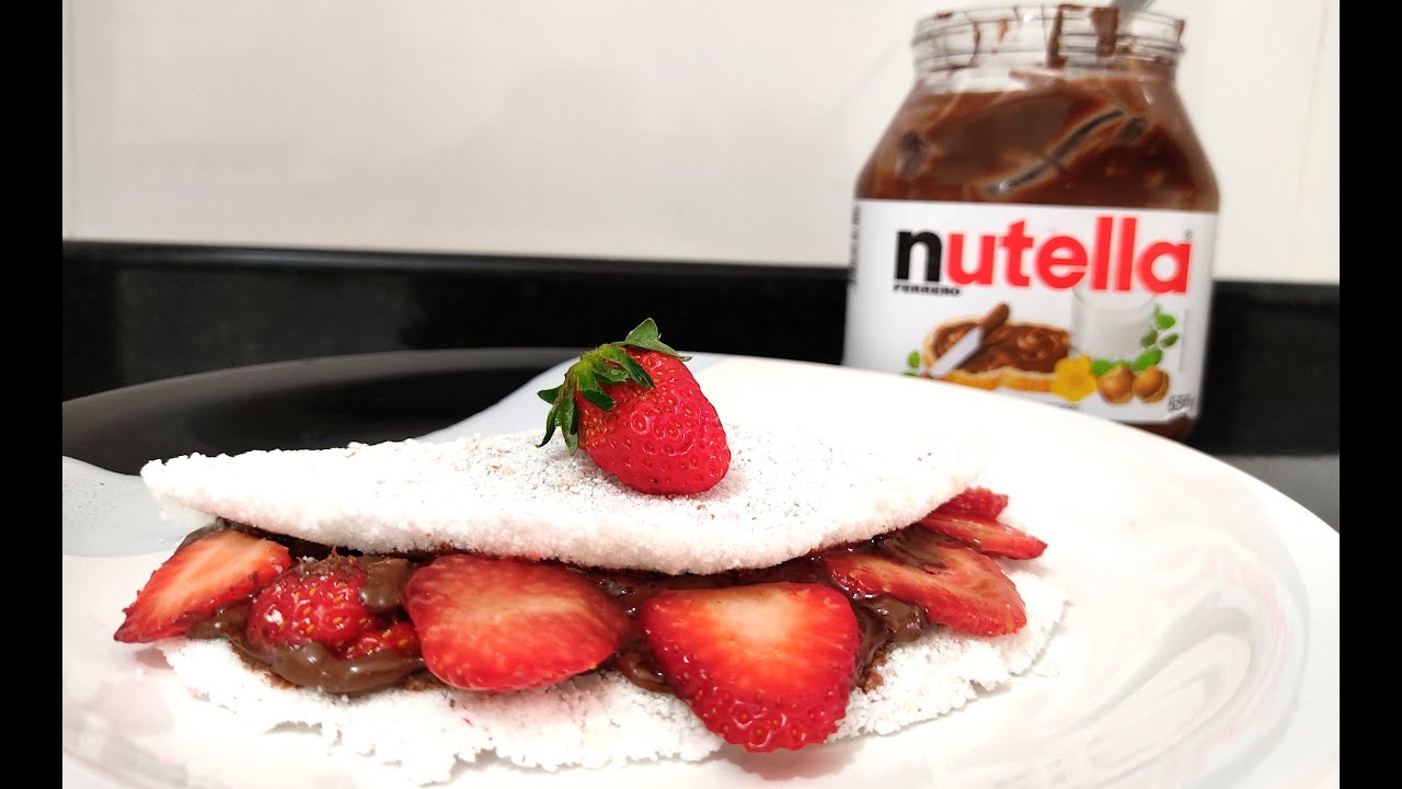 TAPIOCA DE NUTELLA COM MORANGO | QUERO A RECEITA - YouTube