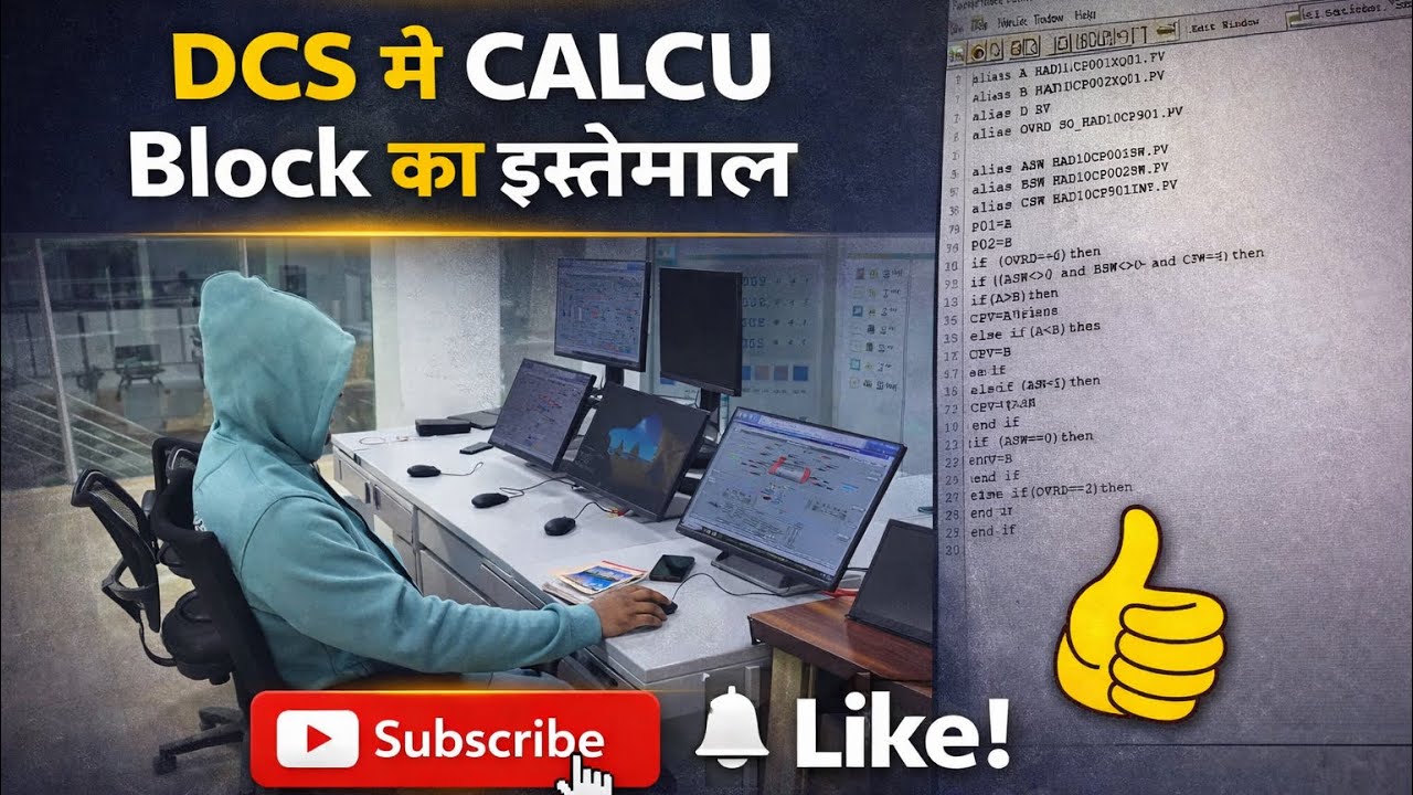 Yokogawa DCS CALCU Block | Logic Reading & Coding Explanation in Hindi ...
