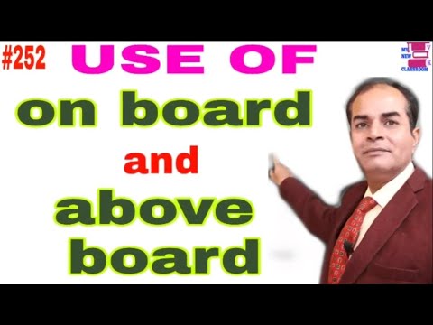 On Board Above Board use of preposition english grammar vijay kumar ...