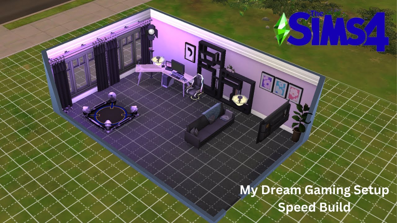 My dream gaming setup in sims - SpeedBuild - YouTube