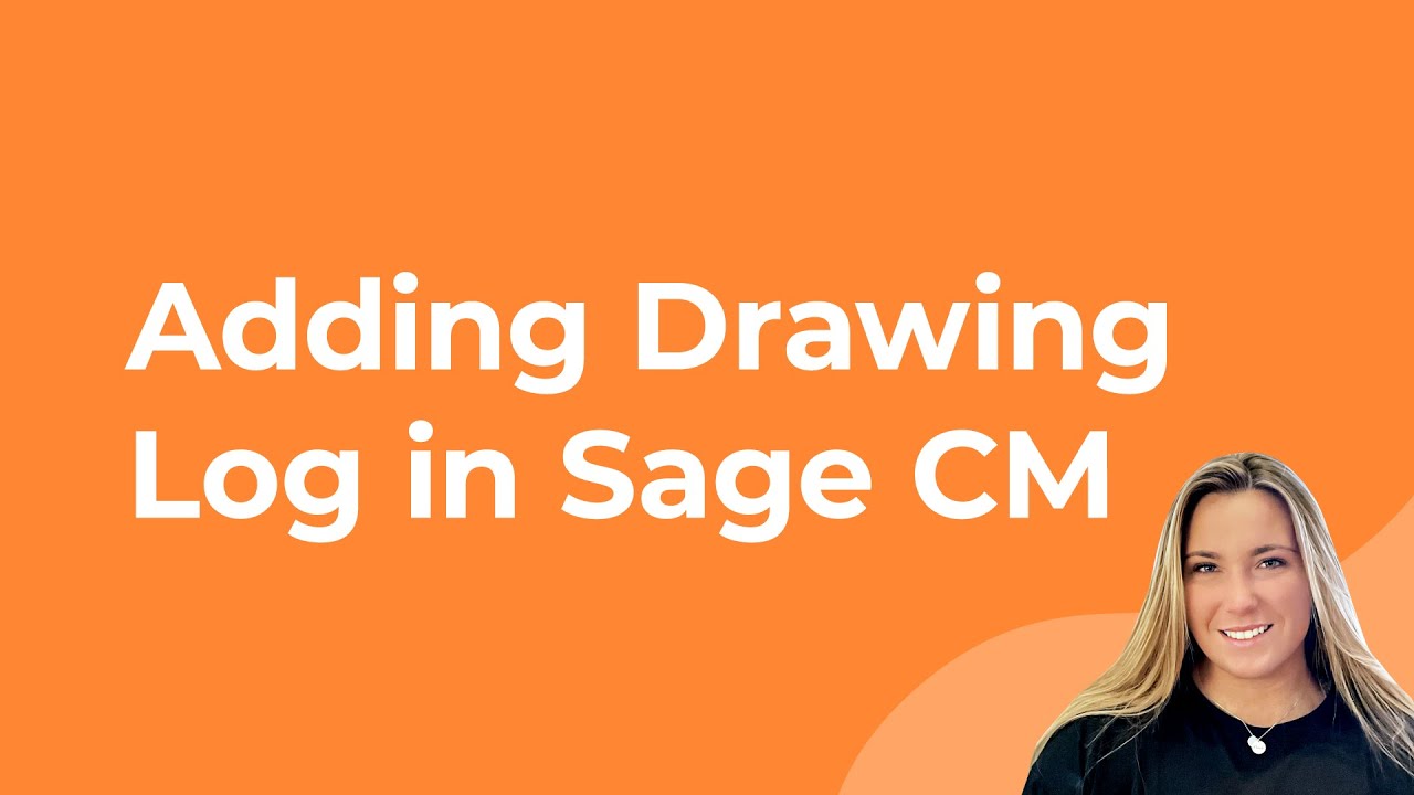 Manually Adding a Drawing Log in Sage Construction Management - YouTube