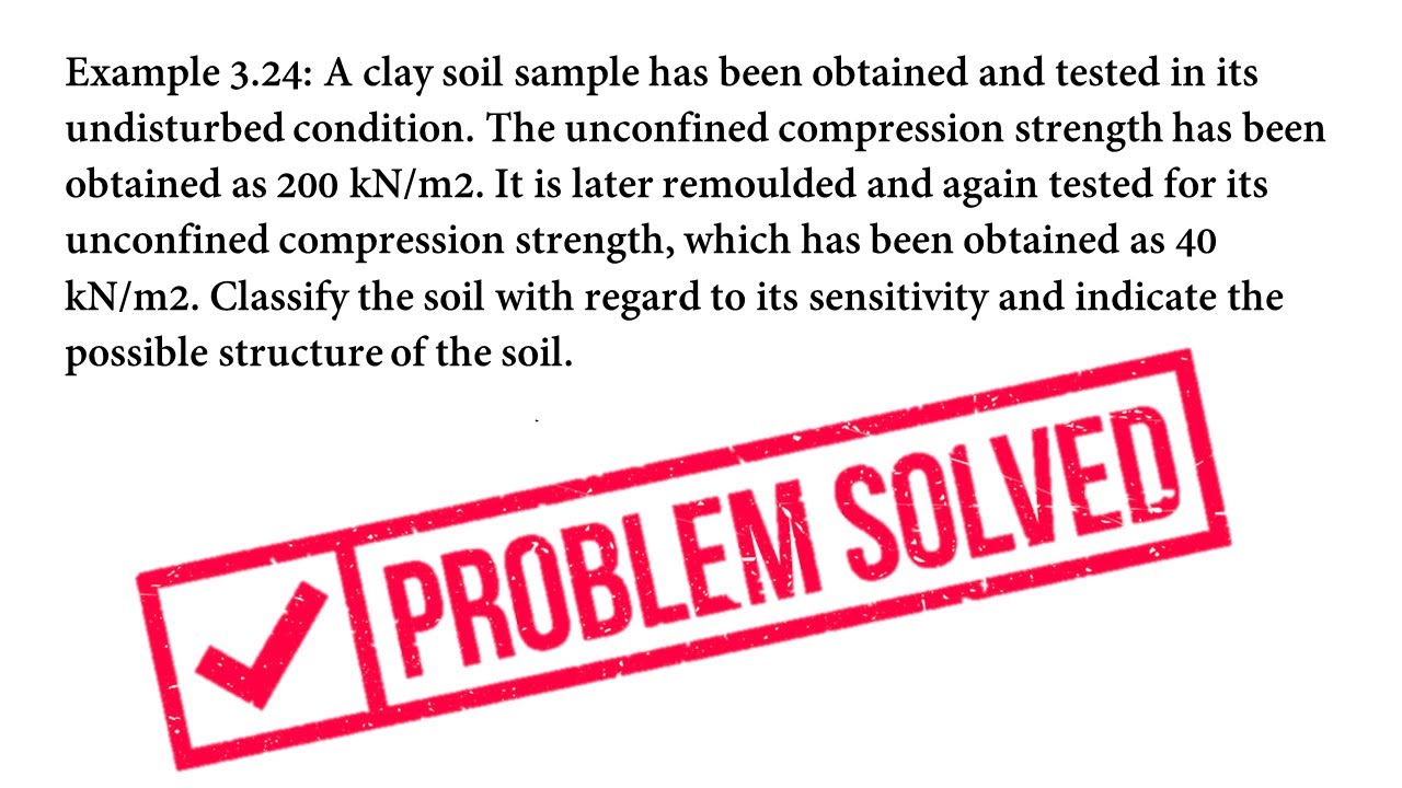 soil sample has been obtained and tested in its undisturbed condition ...
