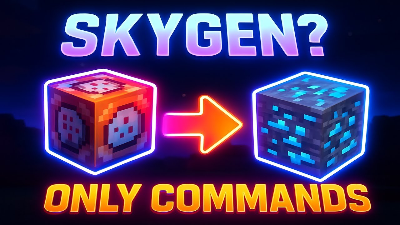 How to Create a SKYGEN GENERATOR With Just Command Blocks in Minecraft ...
