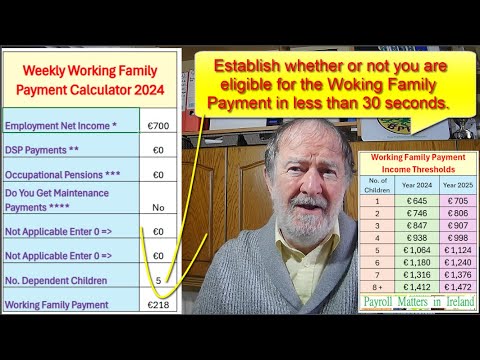 Working Family Payment One Minute to Complete Calculator 2024 - YouTube
