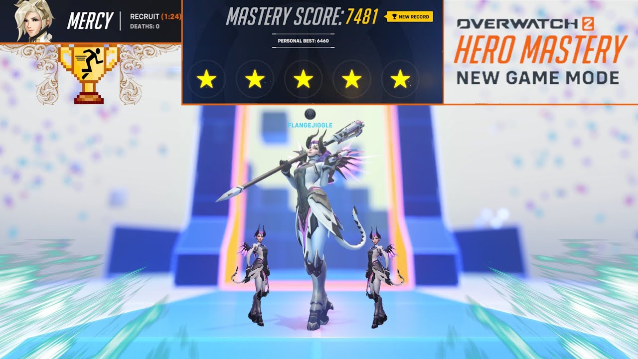 Overwatch 2 Hero Mastery Mercy Recruit 5 Stars 7481 Score 100% Strategy ...