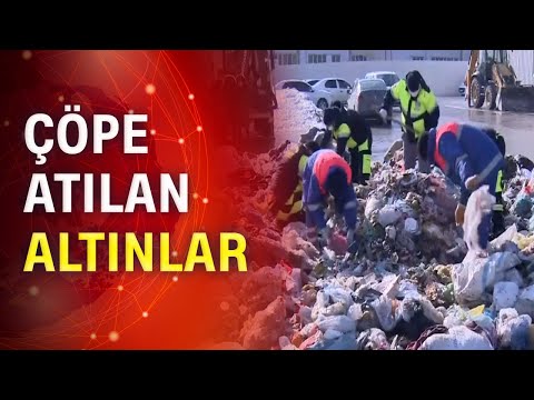 Altınları yanlışlıkla çöpe attı