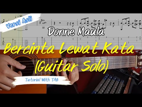 Bercinta Lewat Kata (Gitar Solo) Tutorial + TAB Part 1/Verse