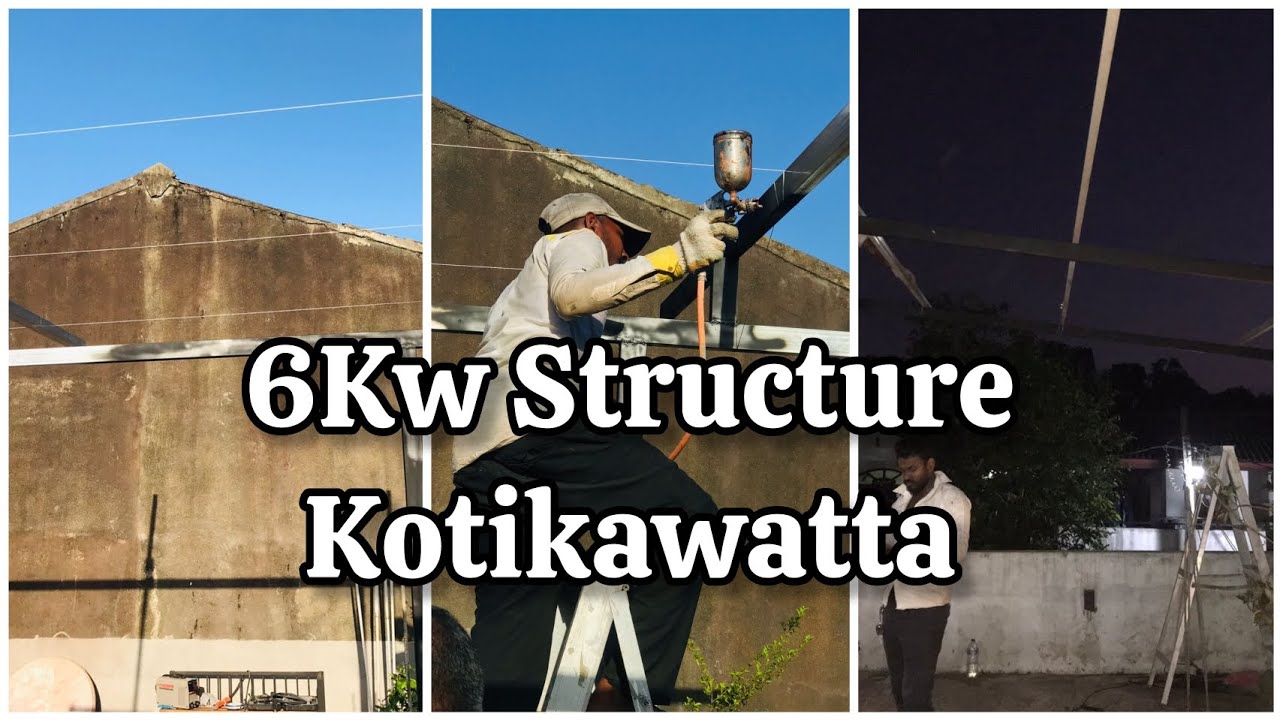 6Kw On Grid System Structure Fixing | Kotikawatta - YouTube
