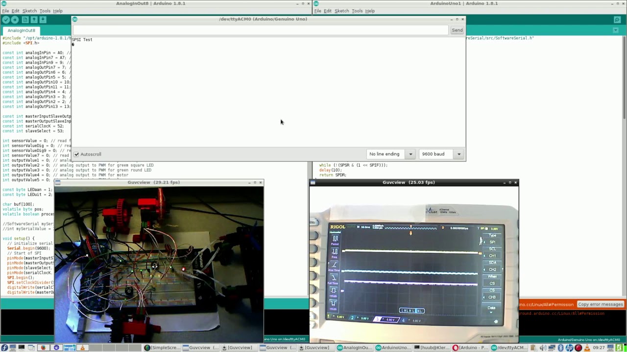 Arduino Mega2560 episode 70 : SPI, oscilloscope, mechatronics, electronics, code, questions ...