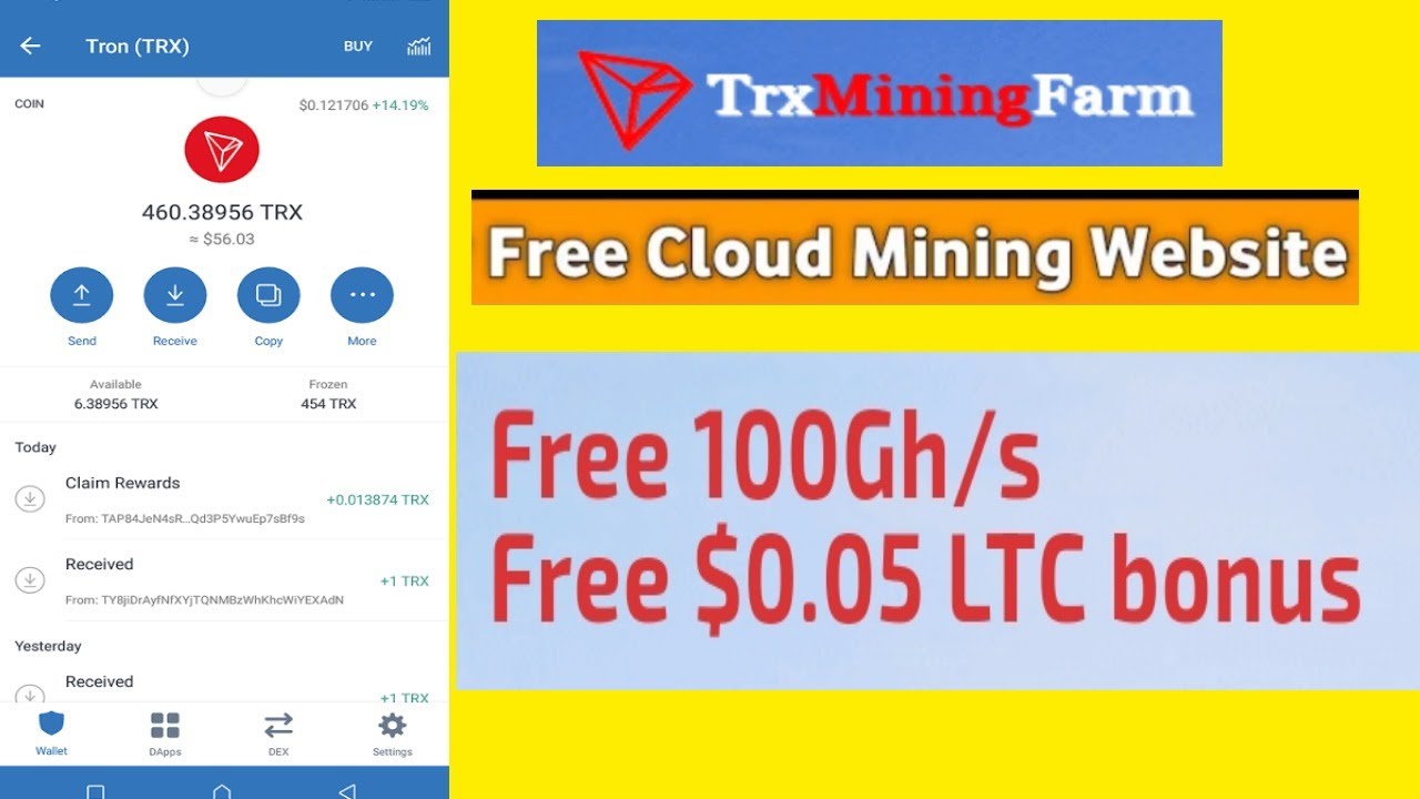 Best Free Cloud Mining Website.100Gh/s Mining Power Free Singup Bounce ...