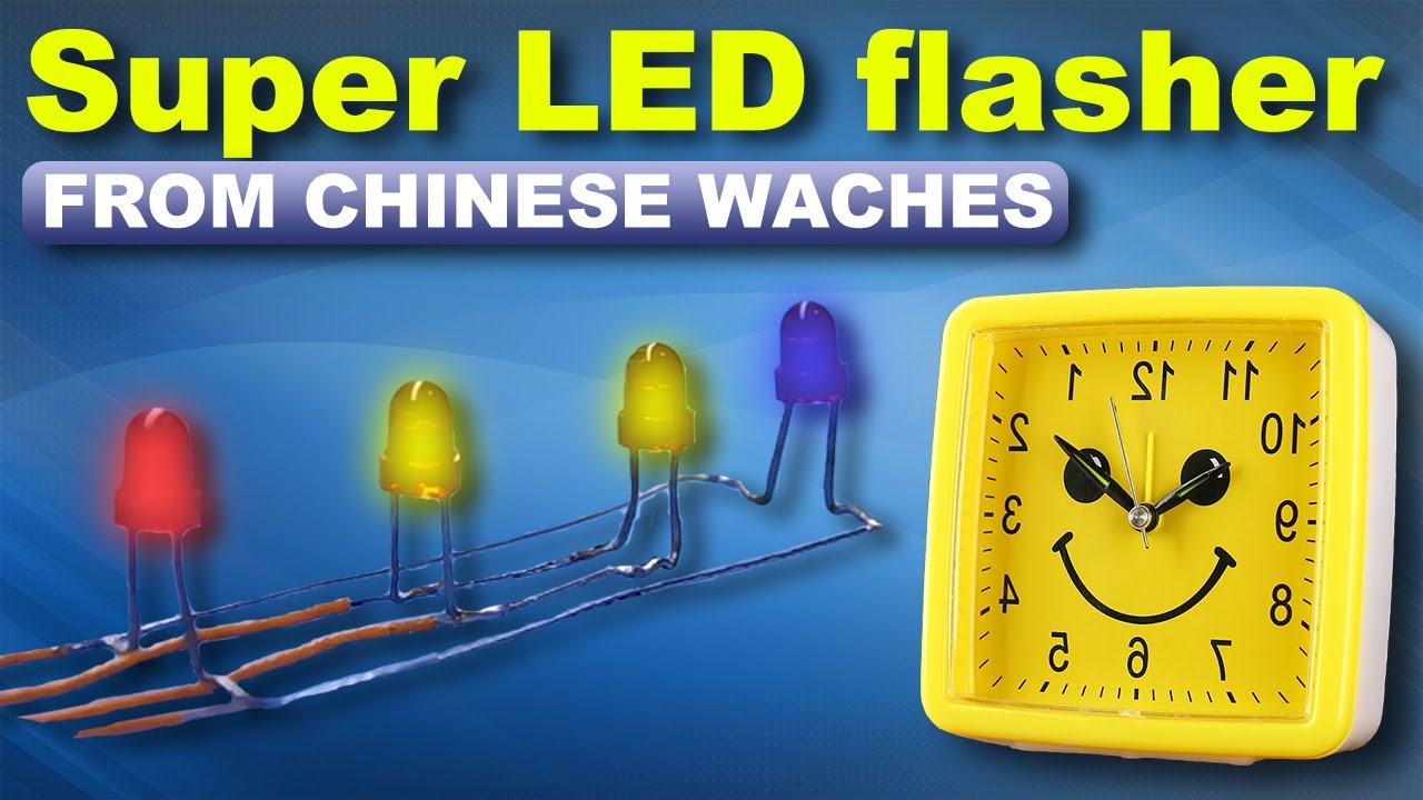 A simple DIY flasher from a watch - YouTube