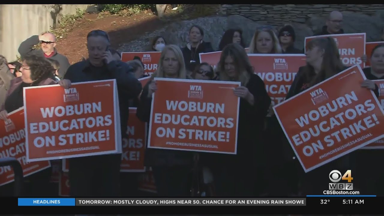 Teachers in Woburn vote to go on strike Monday - YouTube