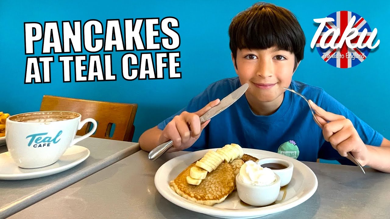 American Pancakes in England | Breakfast at Teal Café in Kent - YouTube