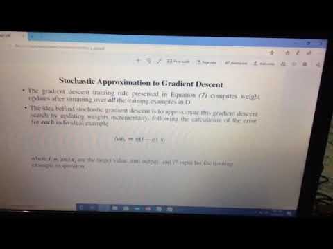 6. Stochastic approximation to gradient descent - YouTube