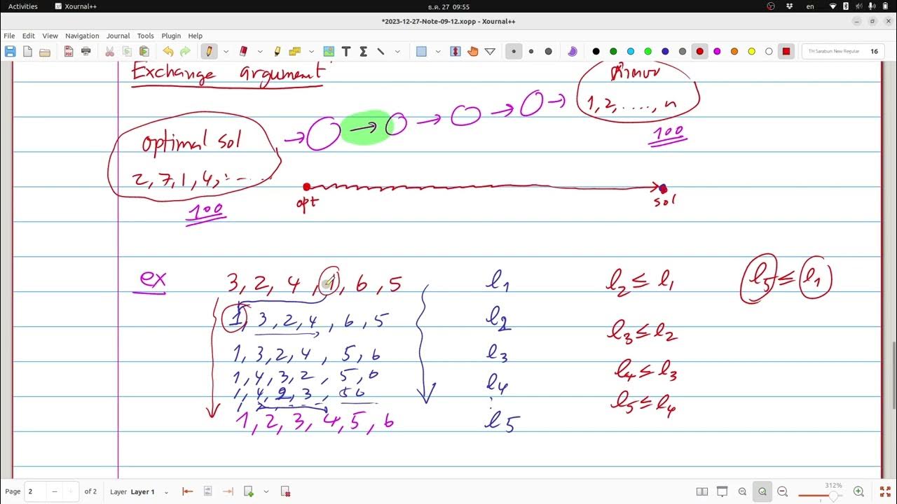 01204313/66 Algorithms 05-2: แนวทางการพิสูจน์ด้วย exchange argument - YouTube