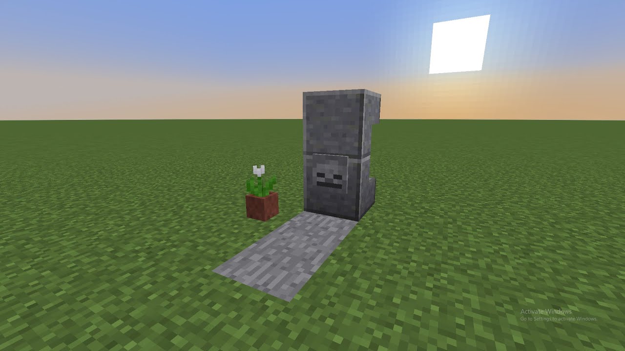 How To Make A Tombstone In Minecraft - YouTube