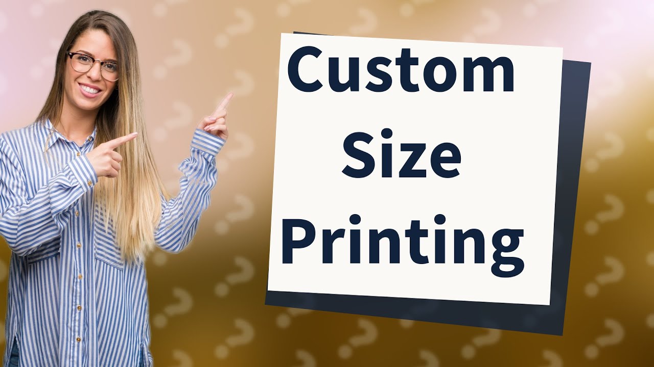 How do I print custom size? - YouTube