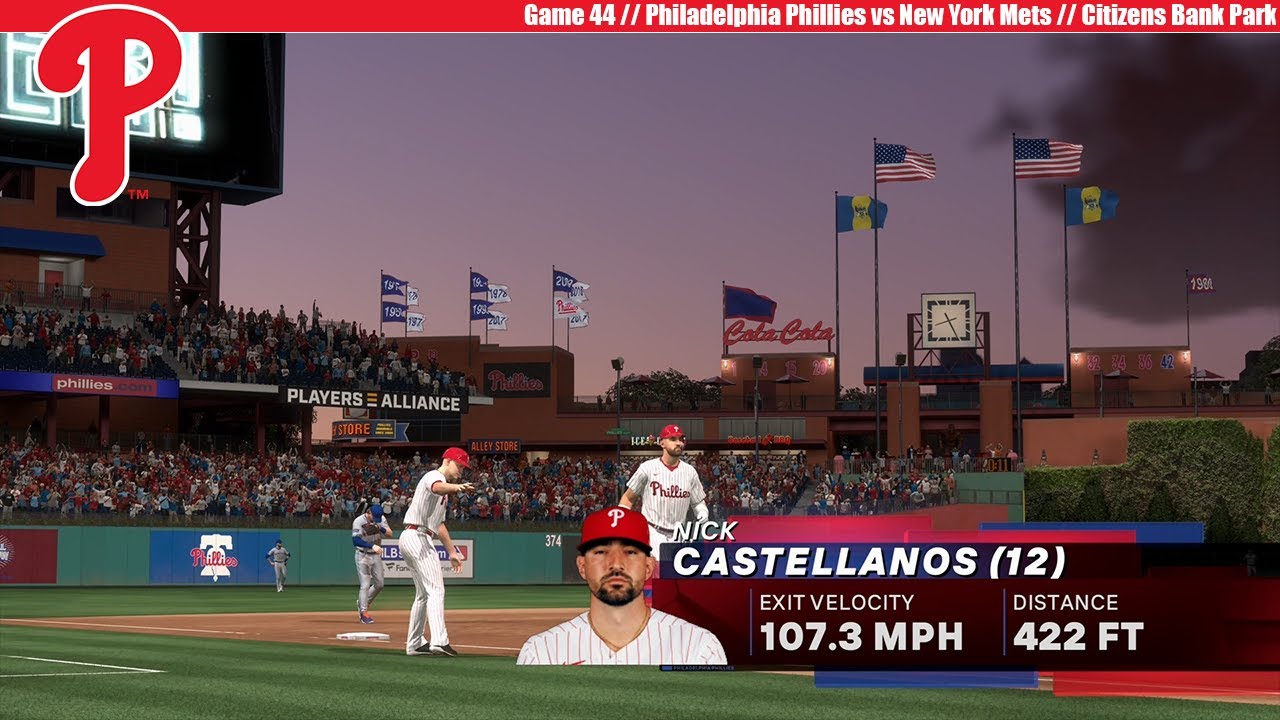 MLB The Show 24 | Philadelphia Phillies vs New York Mets | Game 44 ...