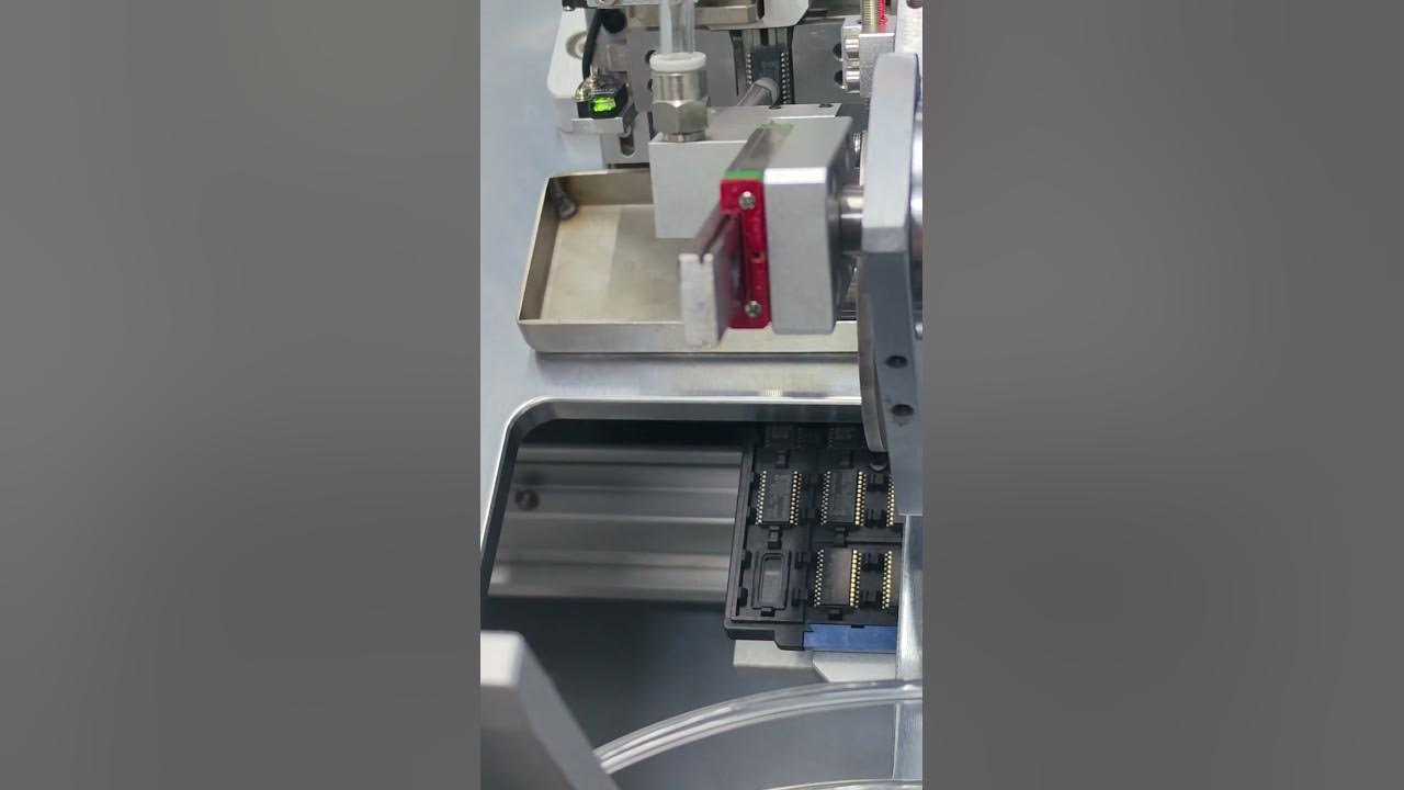 tube IC to tray transfer machine, stick IC to JEDEC conversion machine - YouTube