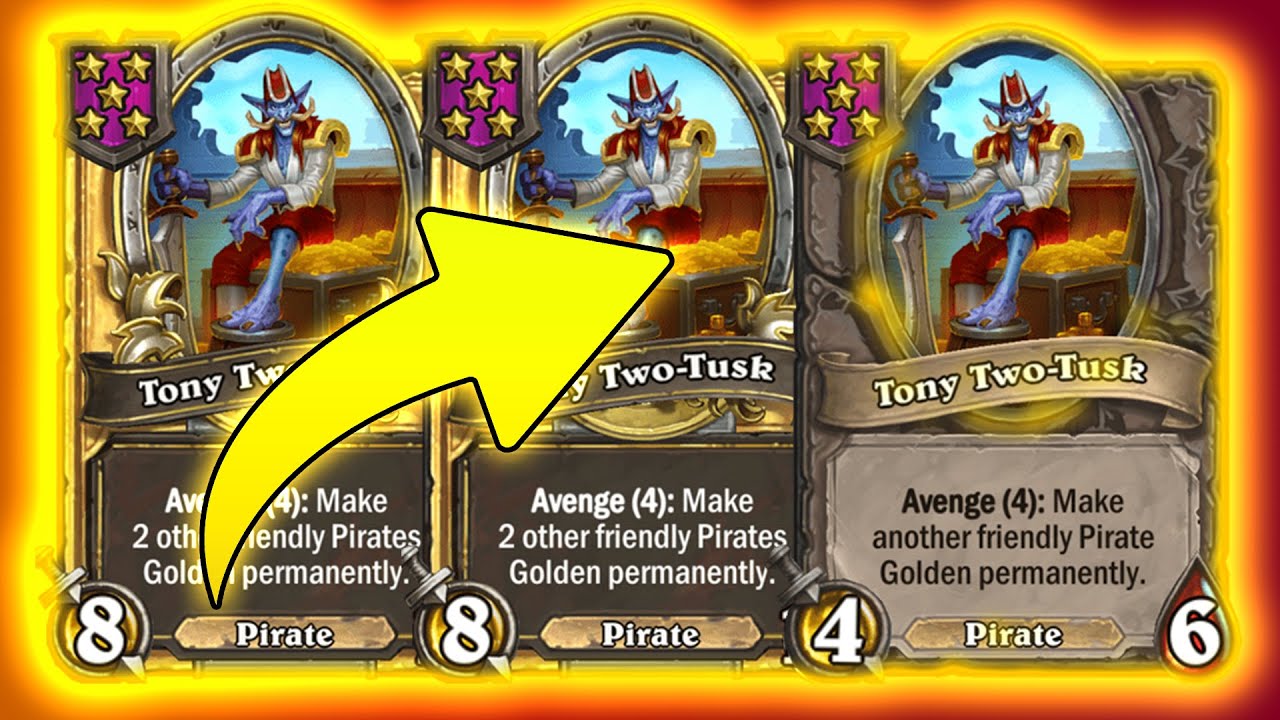 8 Tony Two-Tusk | Pure Gold BG Build! | Christian Hearthstone ...
