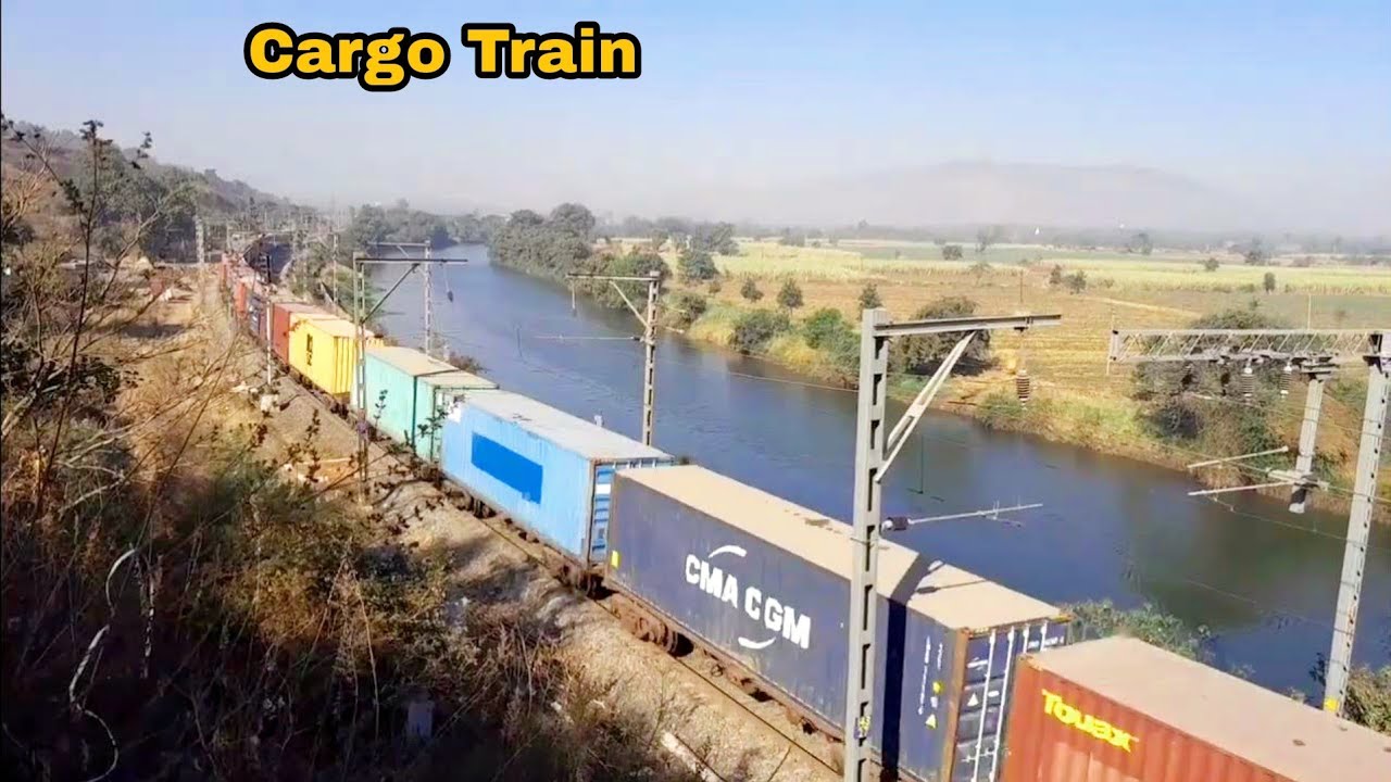 River & Freight train | Indian Railways | Incredible India - YouTube