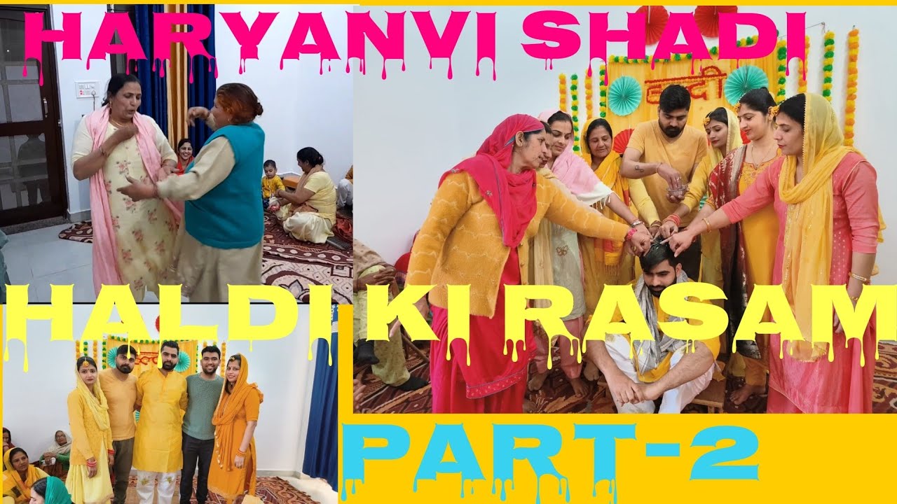 Haldi ceremony/Haldi decoration / Haryanvi shadi - YouTube