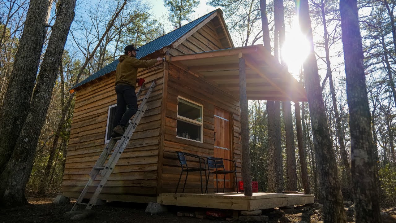 Cozying Up Our Tiny Cabin | Funiture Install & Cabin Upgrades | ASMR ...