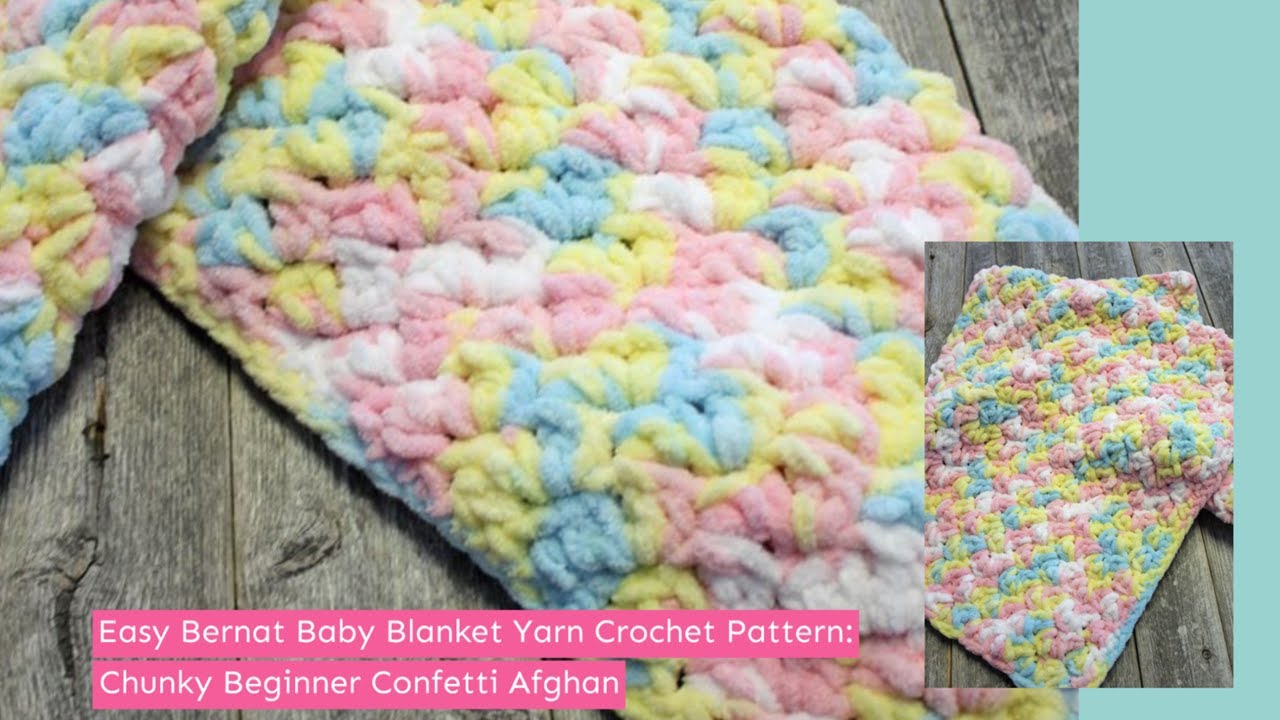 Beginner Bernat Blanket Yarn Pattern Easy Chunky Blanket Confetti ...