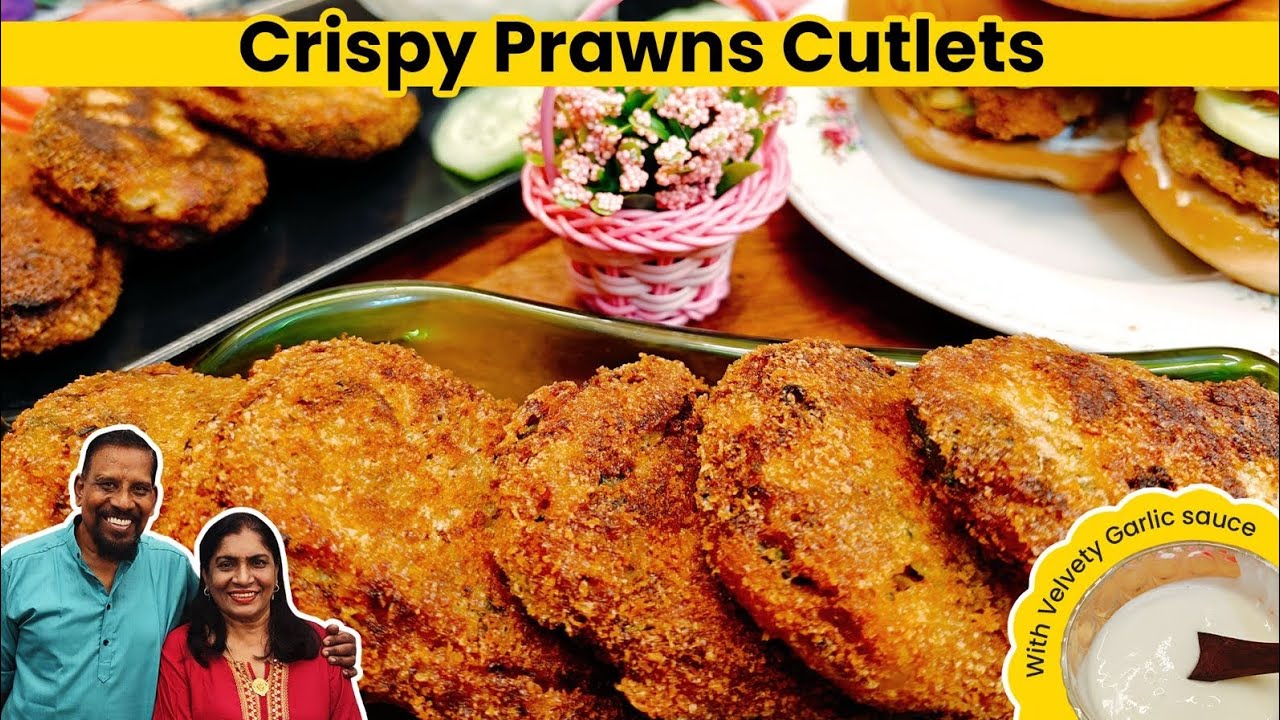 Crispy Prawn Cutlet Recipe | Easy Shrimp Cutlets With Garlic Sauce 🫙 ...